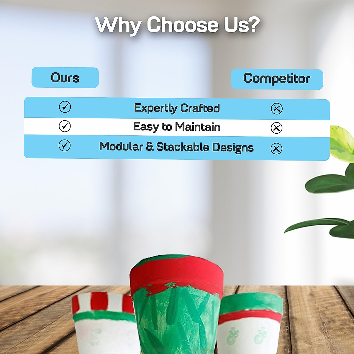 Fun Express Mini Flower Pots Bulk Ceramic - Set of 12 Unfinished White Ceramic Pot for Kids - Color Your Own Class Pack - Great for Classrooms, Art Class and Camp Craft Projects