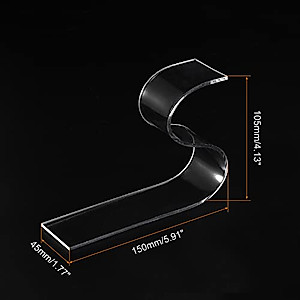 uxcell Shoe Display Stand Rack, 105x45x150mm Acrylic Storage Shelf Holder, Clear 1Pcs