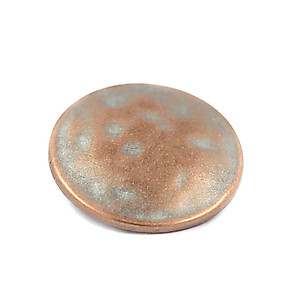 Bezelry 12 Pieces Nostalgic Metal Shank Buttons 25mm (1 inch) (Copper White Patina)