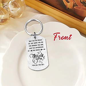 DEGASKEN Employee Coworker Appreciation Thank You Gifts, May You Be Proud of The Work You Do Keychain, Key Part of Team