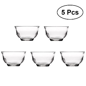 FRCOLOR 5pcs Glass Tea Cups, Kung Fu Tea Cup Set Mini Chinese Tea Cup Clear Tea Cup Set for Tea Shop Home