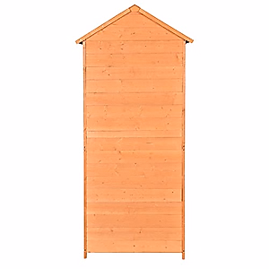 Lifeand 6.2ft×2.6ft Outdoor Storage Shed,Wooden Garden Storage Cabinet,Waterproof Tool Organizer with Lockable Doors for Garden, Backyard, Patio, Lawn, Meadow, Farmland