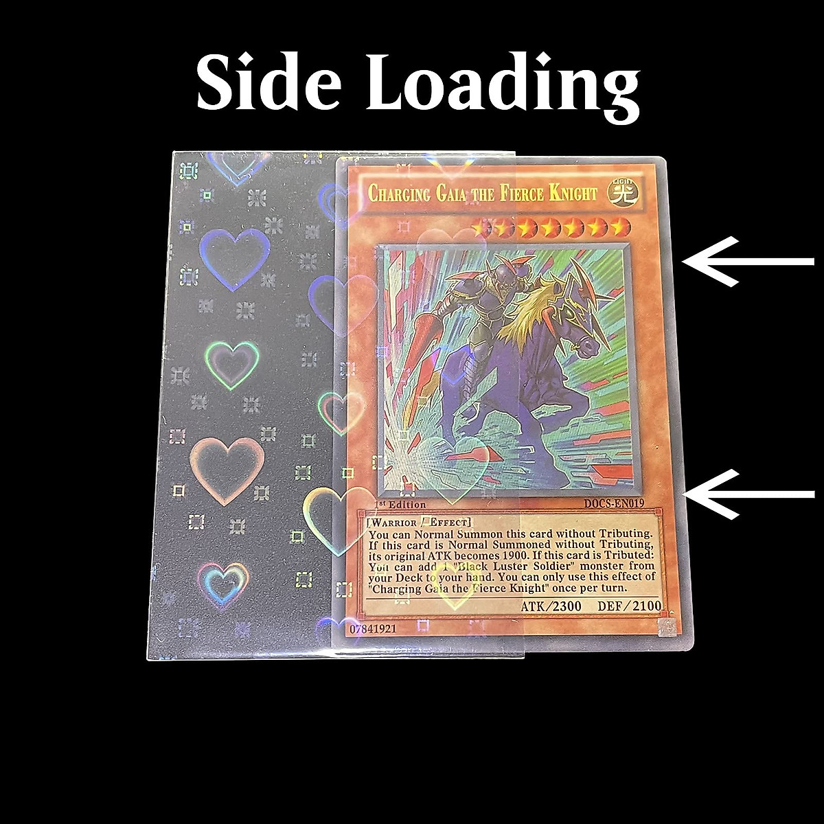 Black Lotus 100pcs/Lot Sweet Heart Shaped Laser Flashing Card Sleeves Trading Kpop Photo Cards Sleeve Shield Magic Card Protector Holographic Foil Protective Cover fit YGO (61x88mm), Clear, 10X7X2cm