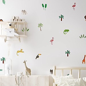 Jungle Animals Wall Decals | Safari Nursery Decor | Wall Stickers for Kids