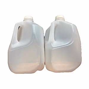 bark and lindy Empty Plastic Gallon Juice Bottles with Tamper Evident Caps 128 Oz Milk Bottles HDPE Plastic (2)