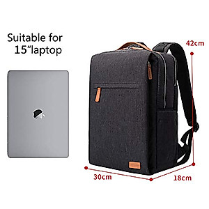 NOBLEMAN Men's Backpack, Laptop Backpack, Waterproof travel Backpack,Daypack, USB (Black) with Organizer case bag