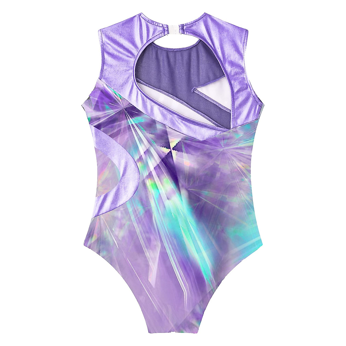 YONGHS Kids Girls Sleeveless Ballet Leotard for Gymnastics Outfit One Piece Athletic Bodysuit Dancewear Lavender 10 Years