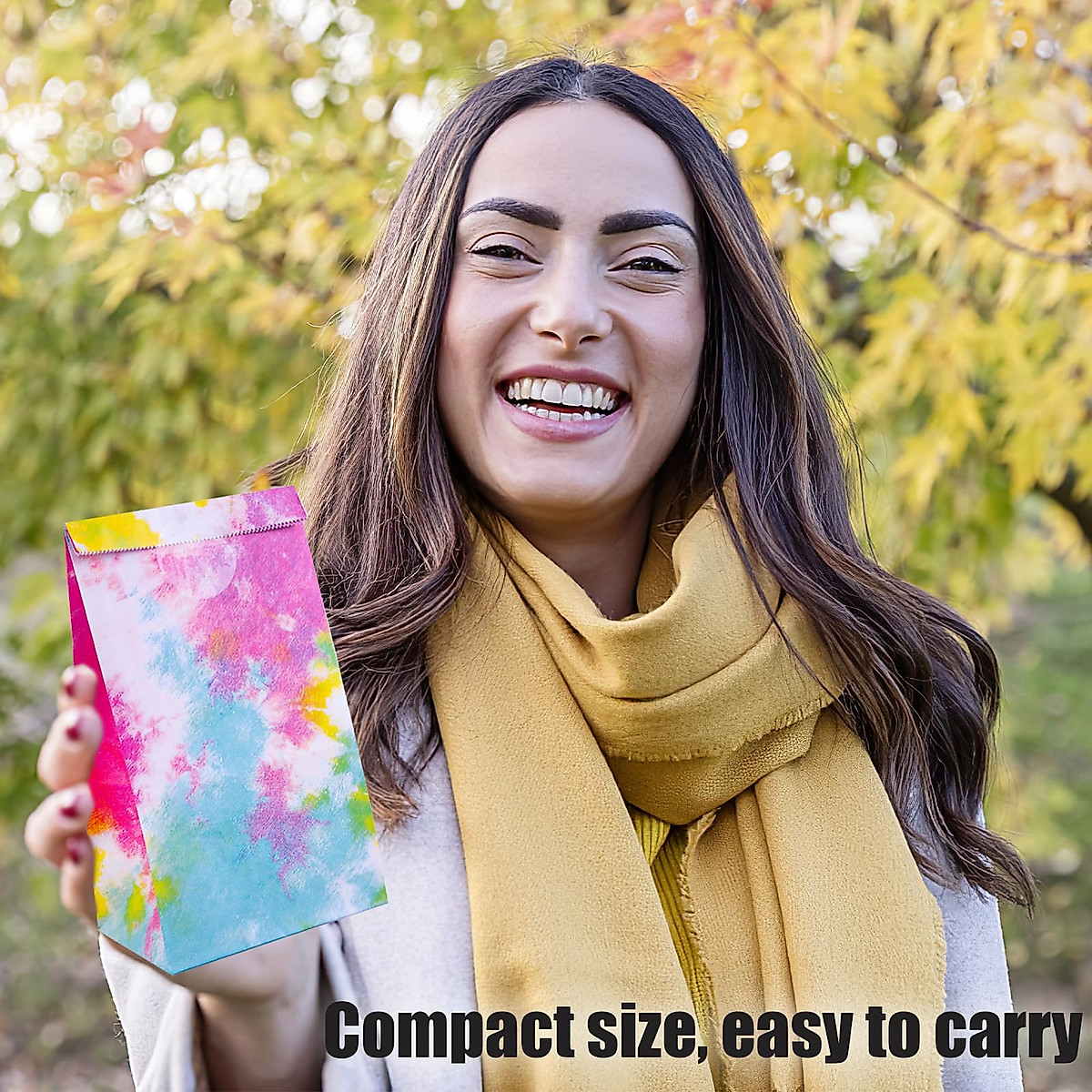 JOHOUSE 54PCS treat bags,paper lunch bags,party favor bags for kids birthday,tie dye party favors paper gift bags for Birthdays,Baby Shower,weddings,Party Favor,Holiday Presents