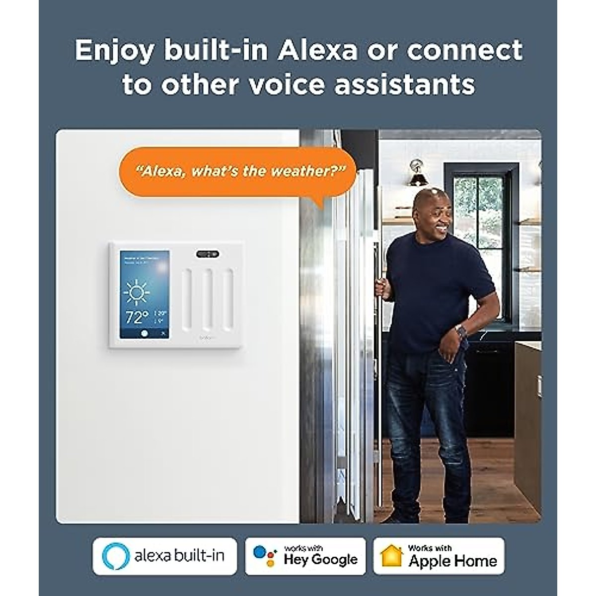 Brilliant Smart Home Control (3-Switch Panel) — Alexa Built-In & Compatible with Ring, Sonos, Hue, Google Nest, Wemo, SmartThings, Apple HomeKit — In-Wall Touchscreen Control for Lights, Music, & More