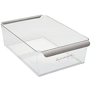 madesmart Wide Deep Bin, Light Grey