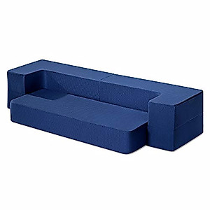 PrimaSleep 8 Inch Gel Memory Foam Multi-Function Mattress/Floor Mat/Sofa/(Dark Blue), Twin