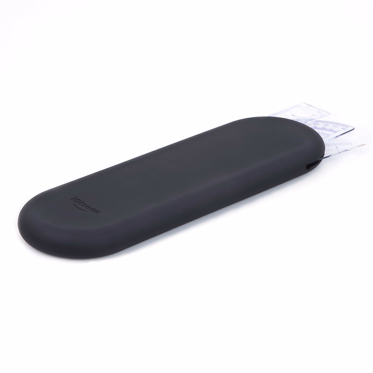 Hitseon Silicone Pencil Case Aesthetic, Soft Magnetic Portable Pen Case for Pencil Tools Organizer, Durable Easy to Clean Pencil Box for Boys Girls Adults School Office (Black)