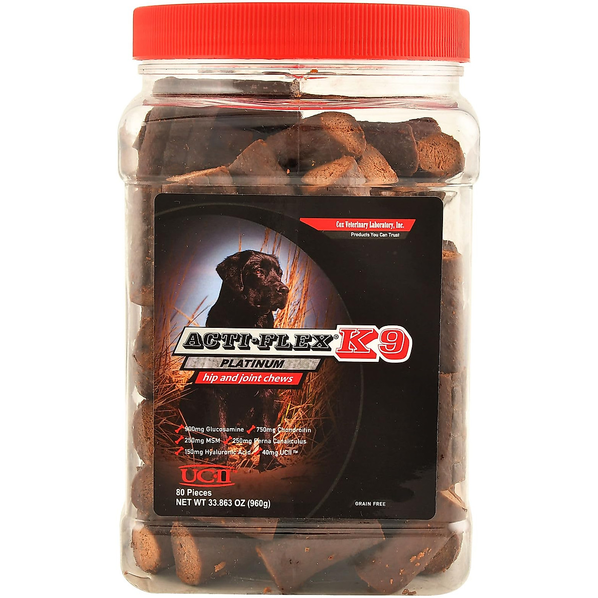 Cox Veterinary Lab Acti Flex K9 Grain Free Chews 80 Count