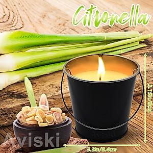 1 Pack Citronella Candle - Garden Citronella Scented Candles Outdoors, Up to 30 Hours Burning, Natural Soy Wax, Portable Jar Candle Gift Sets for Home Patio Yard Indoors, Balcony, Camping