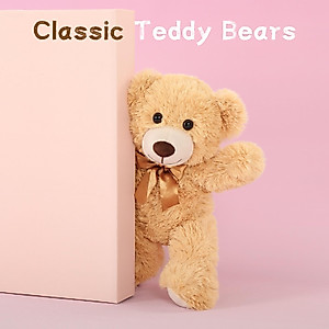 MaoGoLan 3 Pieces Bulk Teddy Bears Stuffed Animals Baby Shower, Soft Small Stuffed Teddy Bears in Bulk, 13.5" Cuddly Mini Teddy Bears Centerpiece,Wedding,Party,Engagement