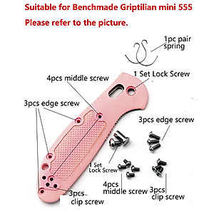Custom Spindle Back Clamps Screws For Benchmade 555-556-557 Mini Griptilian
