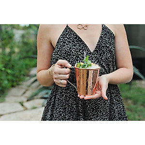 Sertodo Copper Moscow Mule Mug | Single, 18 oz Capacity | Stainless Steel Handle | 100% Pure Copper, Heavy Gauge, Hand Hammered