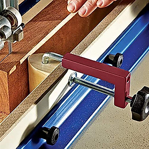 2pcs Aluminum Alloy Fence Clamp Woodworking Clamp G Clip Dedicated Fixture Adjustable Frame Fast Fixed Clamp for Woodworking Benches