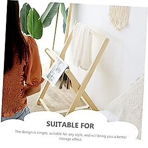 Homoyoyo Clothes Organizer Rack 1pc Simple Hanger Garment Storage Shelf Garment Rack Clothes Wood Rack Cross Wooden Clothing Coat Hanging Stand Clothes Rack