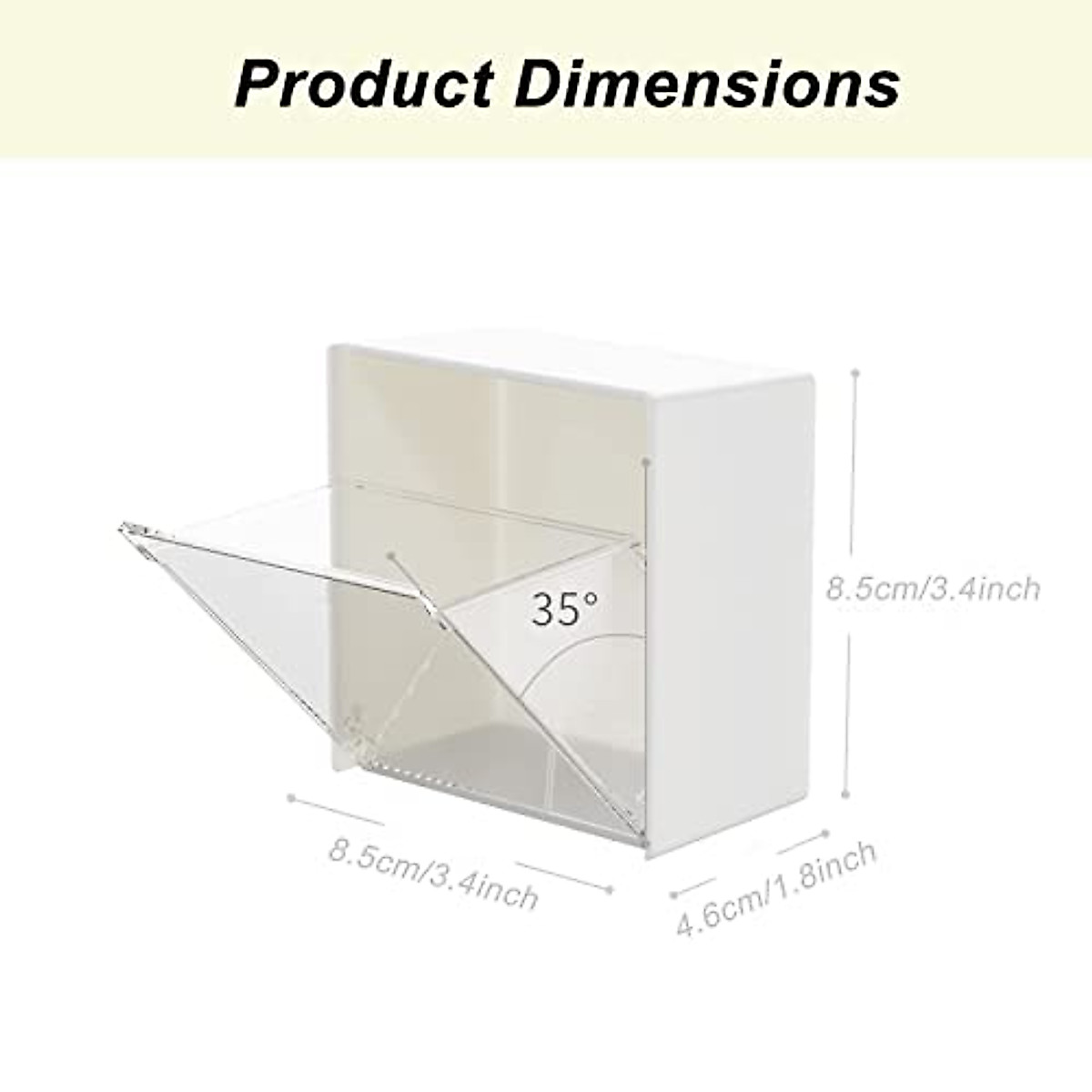 6 Pcs Self Adhesive Small Storage Box,Cotton Pads Holder Dispenser Container Case for Bathroom Cotton Swab, Floss, Hairpin, Rubber Band, Clip Household Organize