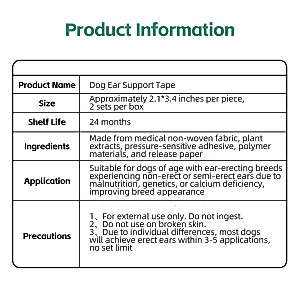MANON ROSA Dog Ear Posting Kit for Doberman Pinschers - Ear Stand Up Support Tool with Tape for Ear Correction and Vertical Hold (2-Pack)