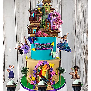6Pcs Acrylic Magic Movie Encanto Happy Birthday Cake Toppers, Encanto Cake Toppers Decorations, Encanto Birthday Party Supplies