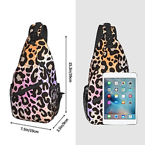 Leopard Print Sling Bag Crossbody Shoulder Chest Bags Print Backpack Travel Daypack