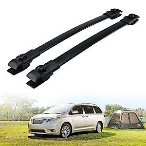 AUXMART Roof Rack Cross Bars Aluminum Rooftop Rail Bars Compatible for Toyota Sienna 2011-2020 Luggage Rack Cargo Carrier OE Style 1 Pair