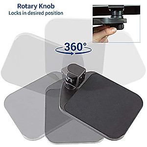 VIVO Desk Clamp Adjustable Computer Mouse Pad and Device Holder Extended Rotating Platform Tray, Fits up to 2 inch Desktops, Black, MOUNT-MS01A