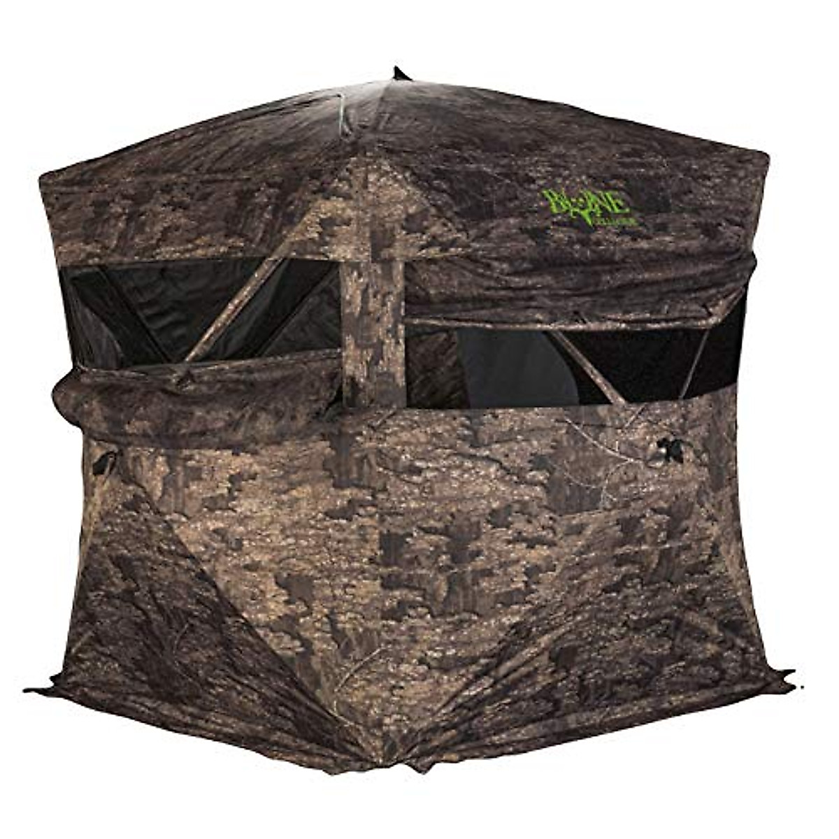 Rhino Blinds x Bone Collector R600BC-RTT 3 Person Hunting Ground Blind, Realtree Timber