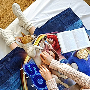 Trendy Blanket, Ultra-Soft Warm Cozy Fleece Throw Blanket, Smooth Fuzzy Flannel Plush Blankets for Bed Sofa Gift Home50 x40