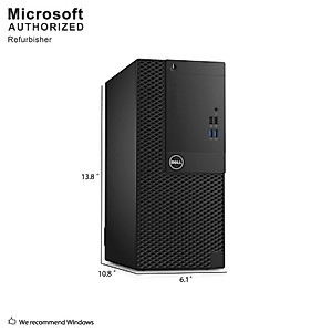 Dell OptiPlex 3050 Tower High Performance Business Desktop Computer, Intel Core i3-6100 3.7GHz, 8G DDR4, 512G SSD, WiFi, BT, 4K Support, DP, HDMI, Windows10 Pro 64 English/Spanish/French(Renewed)