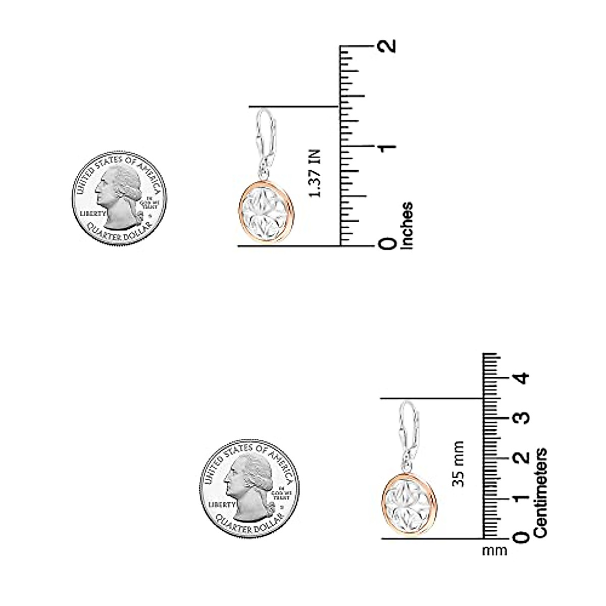 LeCalla 925 Sterling Silver Celtic Knot Earrings | Two-Tone Jewelry | Lightweight Celtic-Knot Leverback Drop Dangle Earring for Women