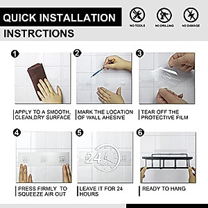 YAWSOUP 3-Pack Shower Caddy Shelf,Shower Storage Organizer ，Can be Non-Porous Adhesive, can be drilled, Suitable for Bathroom, Toilet, Shower, Kitchen