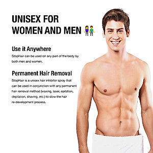 100% Natural Hair Growth Inhibitor Permanent Hair Removal Remover Hair Inhibiting and Reducing to Stop Hair Growth & Body Face Hair Reduction After Epilation Epilating Laser or Wax no no Not Cream 4.3oz