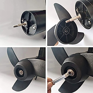 KIMISS Propellers Electric Outboard, Electric Outboard Propeller Kit 3 Blades for 28lb 36lb 46lb 12V 24V Trolling Motors Accessories
