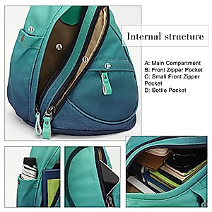 KL928 Canvas Sling Bag - Small Crossbody Backpack Shoulder Casual Daypack Rucksack for Men Women