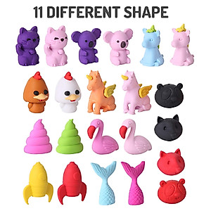 Mr. Pen- Animal Topper Erasers, 22 Pack, 8 Pack Take Apart Animal Erasers, Pencil Toppers, Pencil Erasers Toppers for Kids, Eraser Tops, Cap Erasers for Pencils, Fun Erasers Kids, Easter Egg Fillers