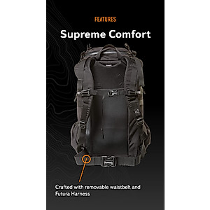 Mystery Ranch 2 Day Backpack - Tactical Daypack Molle Hiking Packs, Black, SM/MD