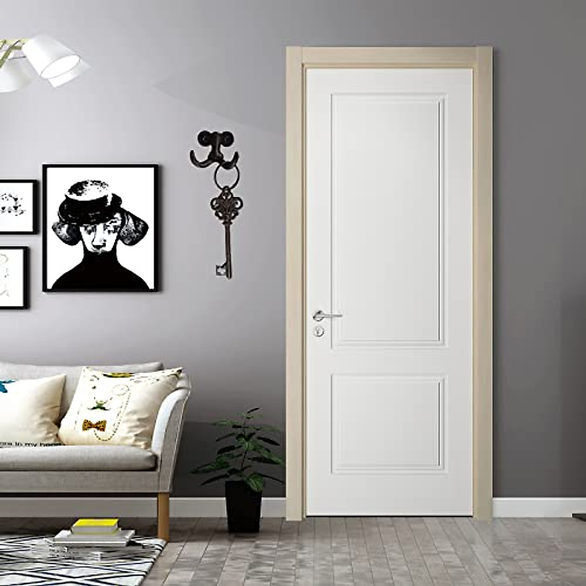 BRASSTAR Cast Iron Keys on Ring European Retro Rustic Key Home Shop Wall Decor Party Photography Prop TQGJPT182