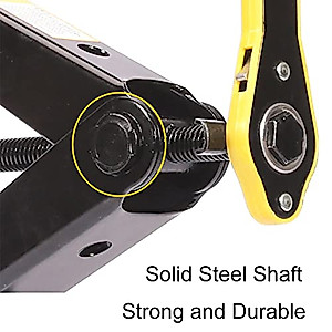 LEADBRAND Scissor Jack, 2.5 Ton(5,511lbs), Oversized Base, with Positive and Negative Screw, Saving Strength Design, Ideal for Auto/Pickup/Truck/SUV/MPV