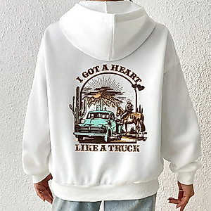 I Got A Heart Like A Truck Two Sided Printed Sweatshirt and Hoodie, Western Sweatshirt and Hoodie, Country Sweatshirt and Hoodie, Unisex Tee, Long Sleeve, Hoodie, Tanktop