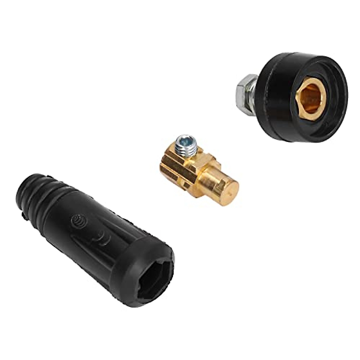 Welding Cable Connector, 5 Sets Wide Use European Style Firm Fixing Welder Cables Plug Socket for Machine