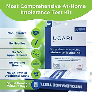 UCARI Sensitivity Test for Humans | Screens for 1500+ Intolerances | Food & Environment Analysis | Non Invasive Home Test Hair Sample Method | Results in 48 Hours | Adults & Kids