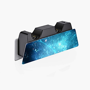 PlayVital Blue Nebula Full Set Skin Decal for ps5 Console Digital Edition, Sticker Vinyl Decal Cover for ps5 Controller & Charging Station & Headset & Media Remote