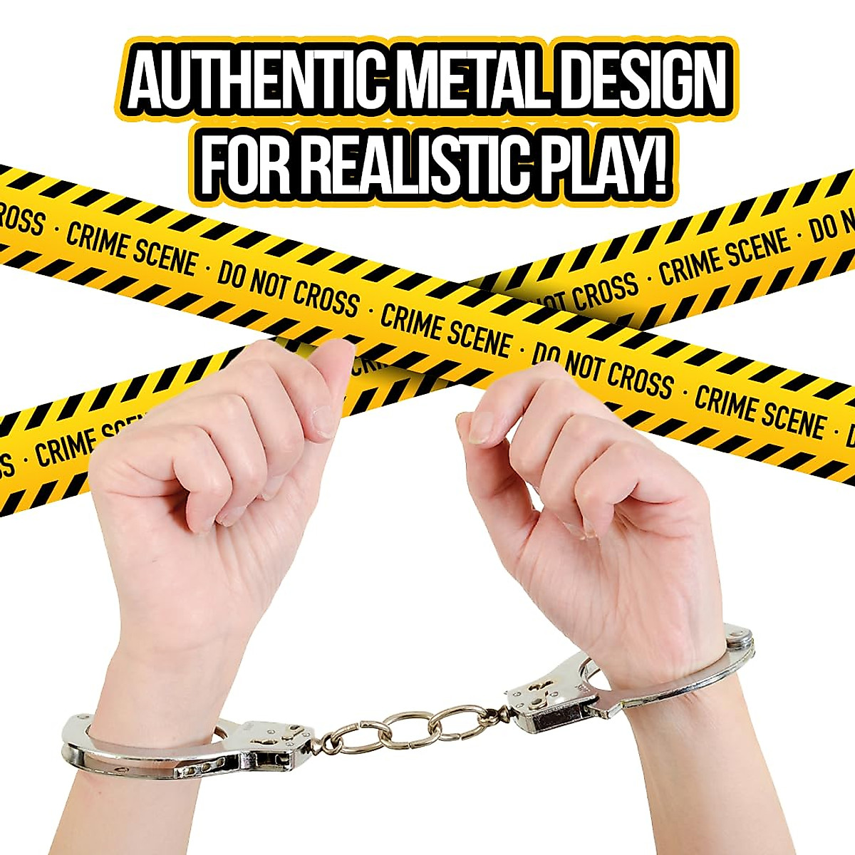 Kangaroo - Police Role Play Kids Toy Handcuffs with Keys for Kids, Fake Pretend Play Mini Metal Halloween Sheriff Handcuff Props, Police Toys, hand cuffs, Hand Cuffs Police, Toy Handcuffs for Kids