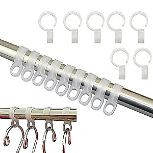 Wind Proof Hanger Hook, Anti Slip Clothes Hangers from Drying Rack, Clear Plastic Hook for 1 inch Diameter Rod, Clothes Drying Rack Organizer 20 PCS