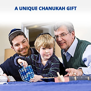 Hanukkah Gifts Poppit Dreidel Pop Fidget Toy Chanukah Party Popper Hanukah Gift Jewish Holliday Kids Adult Menorah Holiday Present Fun Push Game Stress Silicone Sensory Judaica Traditional Driedel