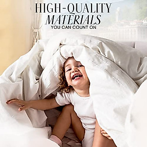 Italian Luxury King/Cal King Comforter 2100 Series Goose Down Alternative Bed Comforters Soft, Machine Washable Blanket, All-Season Bedding Diamond Baffle Stitched Duvet Insert White