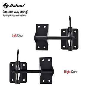 Heavy Duty Automatic Gate Latch for Wooden Fences,Self Locking Metal Gates for Vinyl Fence Outswinging Pool Gate Door Latches, Black